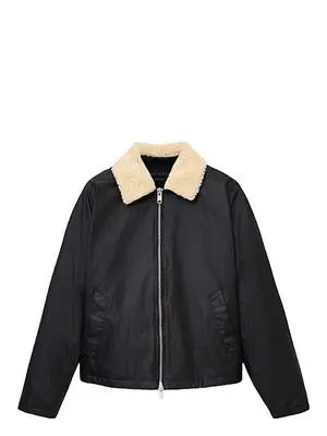 ALLSAINTS Boston Sherpa-collar Cotton Jacket - Black