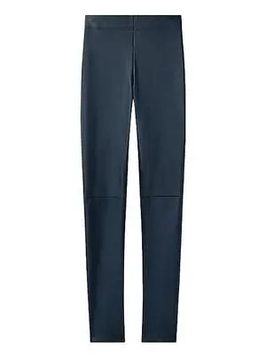 JOSEPH High-rise Slim-fit Leather Leggings - Indigo