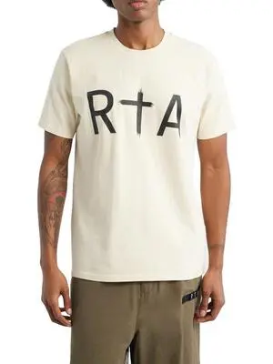 RtA Liam Logo Graphic T-shirt - Sand Black