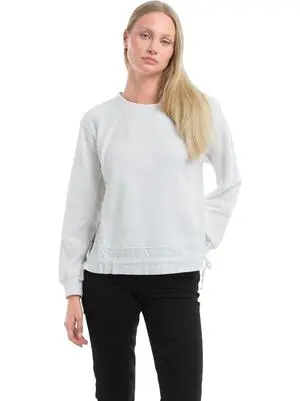 WILT CLOTHING Woven Side Panels Sweatshirt - White