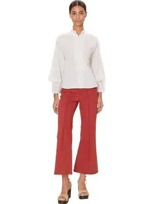 REBECCA TAYLOR Lorelai Embroidered Cotton Shirt