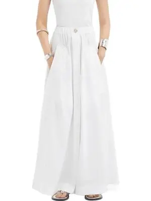 Co Cotton Sateen Parachute Skirt - White