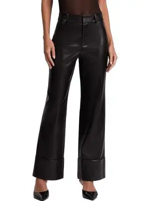 ALICE + OLIVIA Alexander High-Waist Faux Leather Pants