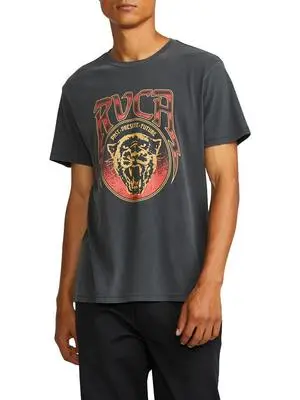 Rvca Rawr Graphic T-shirt - Pirate Black