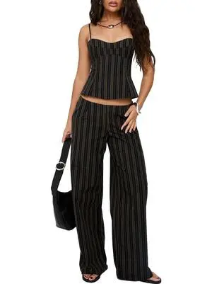 Princess Polly Kierstyn Stripe Set - Black Stripe
