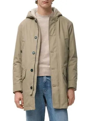 Mango Water Repellent Twill Parka - Medium Brown