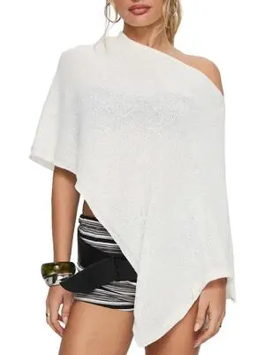 PRINCESS POLLY Rouse One-Shoulder Poncho