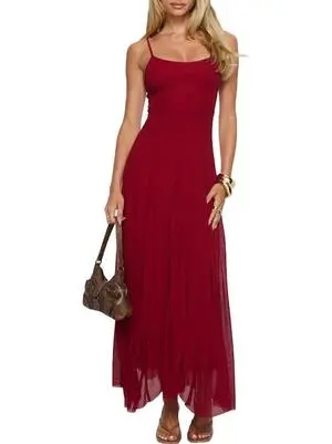 Princess Polly Janeira Pleated Maxi Dress - Red
