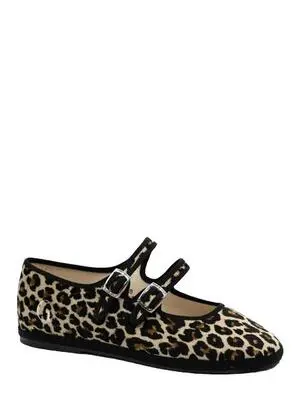 GONDOLINA SHOES Leopard Mary Jane Ballet Flats - Animalier