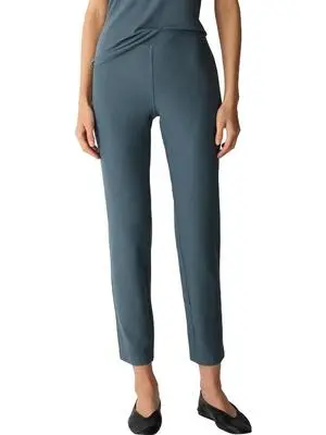 Eileen Fisher Slim Ankle Pants - Eucalyptus