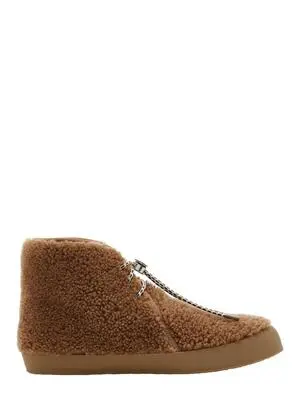 Le Monde Beryl Desert Shearling Boots - Tan