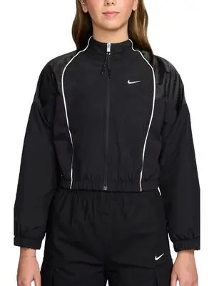 Nike Sportswear Shrunken Water Repellent Track Jacket - 010 Black/sail