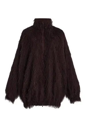 THE FRANKIE SHOP Baxter Fringed Track Jacket - Brown
