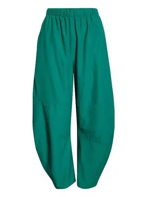 Free People Game Day Barrel Leg Pants - Green Glow