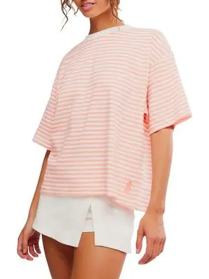 Free People Relaxed Fit Striped T-shirt - Court Stripe Fruit P