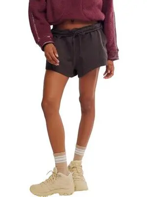 Free People High Press High Rise Cotton Shorts - Chocolate