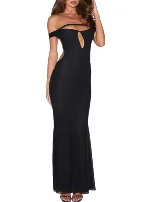 TIGER MIST Off-the-shoulder Maxi Dress - Black