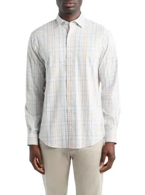 Johnnie-o Texel Open Check Everyday Performance Button-up Shirt - Breeze