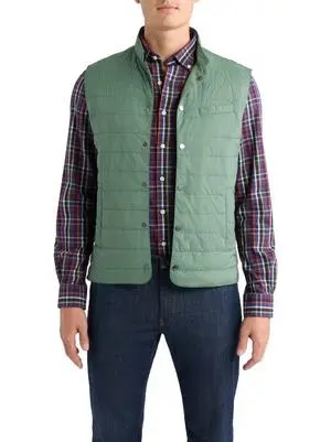 Johnnie-o Bauer Quilted Water-Resistant Vest Kelp