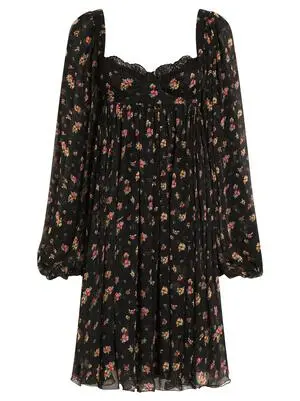 Dolce & Gabbana Floral-print Chiffon Mini Dress - Multicolor