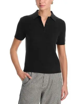 Bloomingdale'S 100% Cashmere Polo Sweater - Black