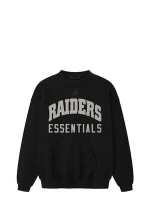 Fear Of God Essentials Raiders Sport Crewneck Sweatshirt - Black