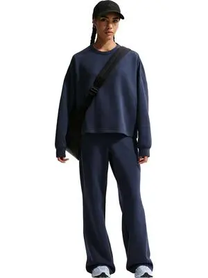 Nike 24.7 Impossiblysoft Dri-fit High-waisted Loose Flared Pants - Blue