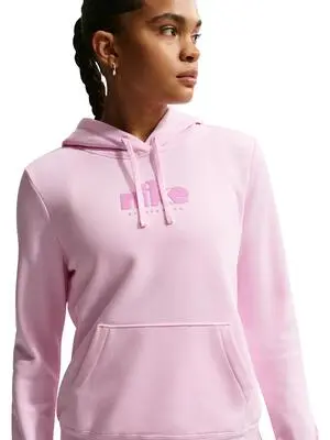Nike Sportswear Club Fleece Graphic Pullover Hoodie - Pink