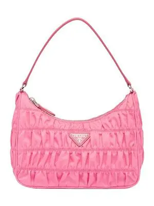 Prada Mini Bag In Nylon And Saffiano Leather - Pink