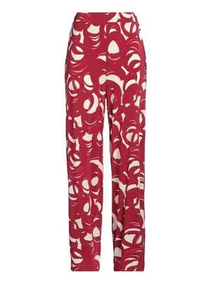 Alpha Studio Wide-leg Viscose-blend Pants - Red