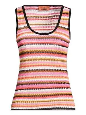 Missoni Sleeveless Striped Sweater - Pink