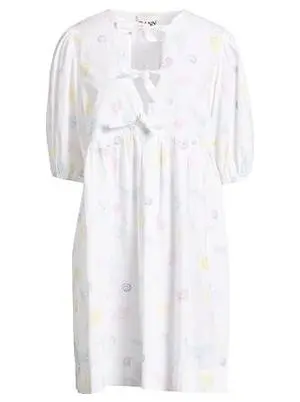 GANNI Mini Dress Organic Cotton - White