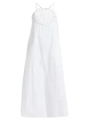 OTTOD'AME Midi Cotton Dress - White