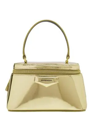Givenchy Antigona Metallic Leather Vanity Bag - Gold