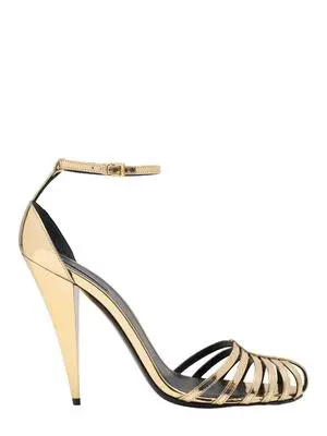 Givenchy Metallic Strappy Sandals - Gold