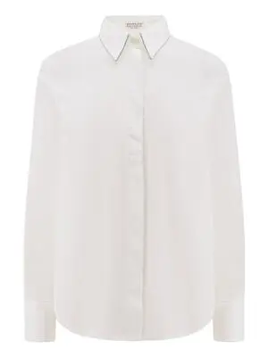 Brunello Cucinelli Cotton Blend Shirt - White