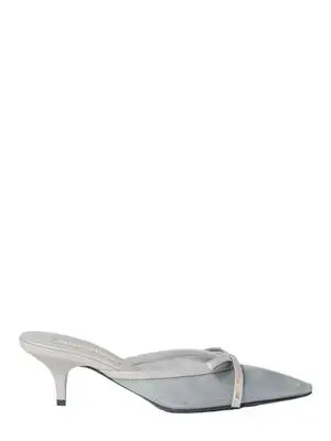 Miu Miu Mesh Kitten Heel Mules Blue