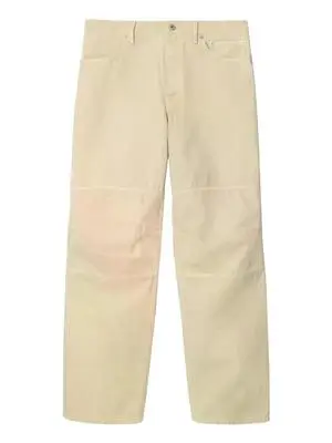 Burberry Equestrian Knight Canvas Trousers - Neutrals