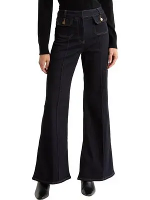 REISS Ria High-Waist Flared Jeans