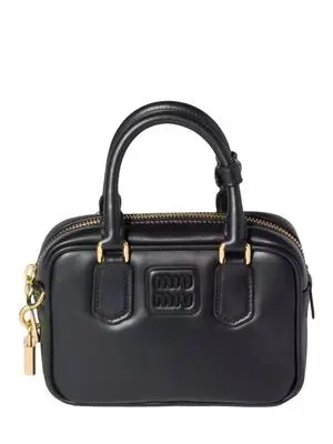 Miu Miu Arcadie Leather Tote - Black