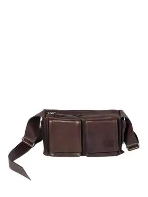 Miu Miu Leather Utility Shoulder Bag - Brown