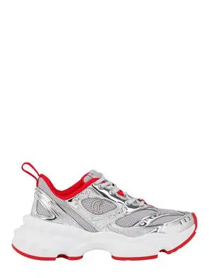 CHRISTIAN LOUBOUTIN So Flo Mesh Runner Sneakers - Silver