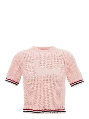 Thom Browne Knit T-shirt - Rose