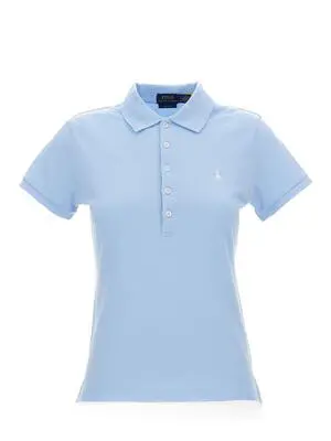 Polo Ralph Lauren Julie Slim Short-sleeve Polo - Sky Blue