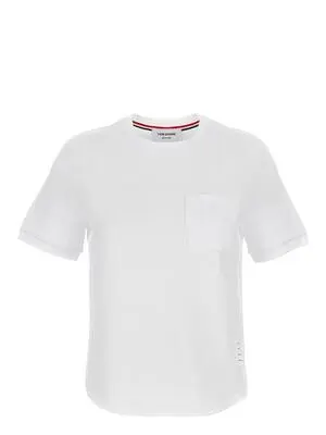 Thom Browne Cotton Milano T-shirt With Pocket - White