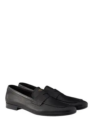 Prada Leather Loafers - Black