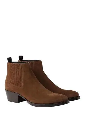 Prada Suede Chelsea Boots - Brown
