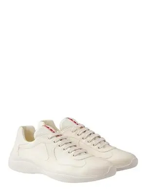 Prada America's Cup Nappa Leather Sneakers - Neutral