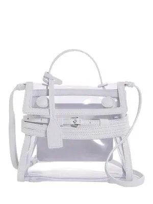 Moschino Tie Me Small Bag White