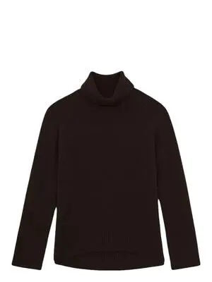 REISS Brooklyn Turtleneck Sweater - Chocolate